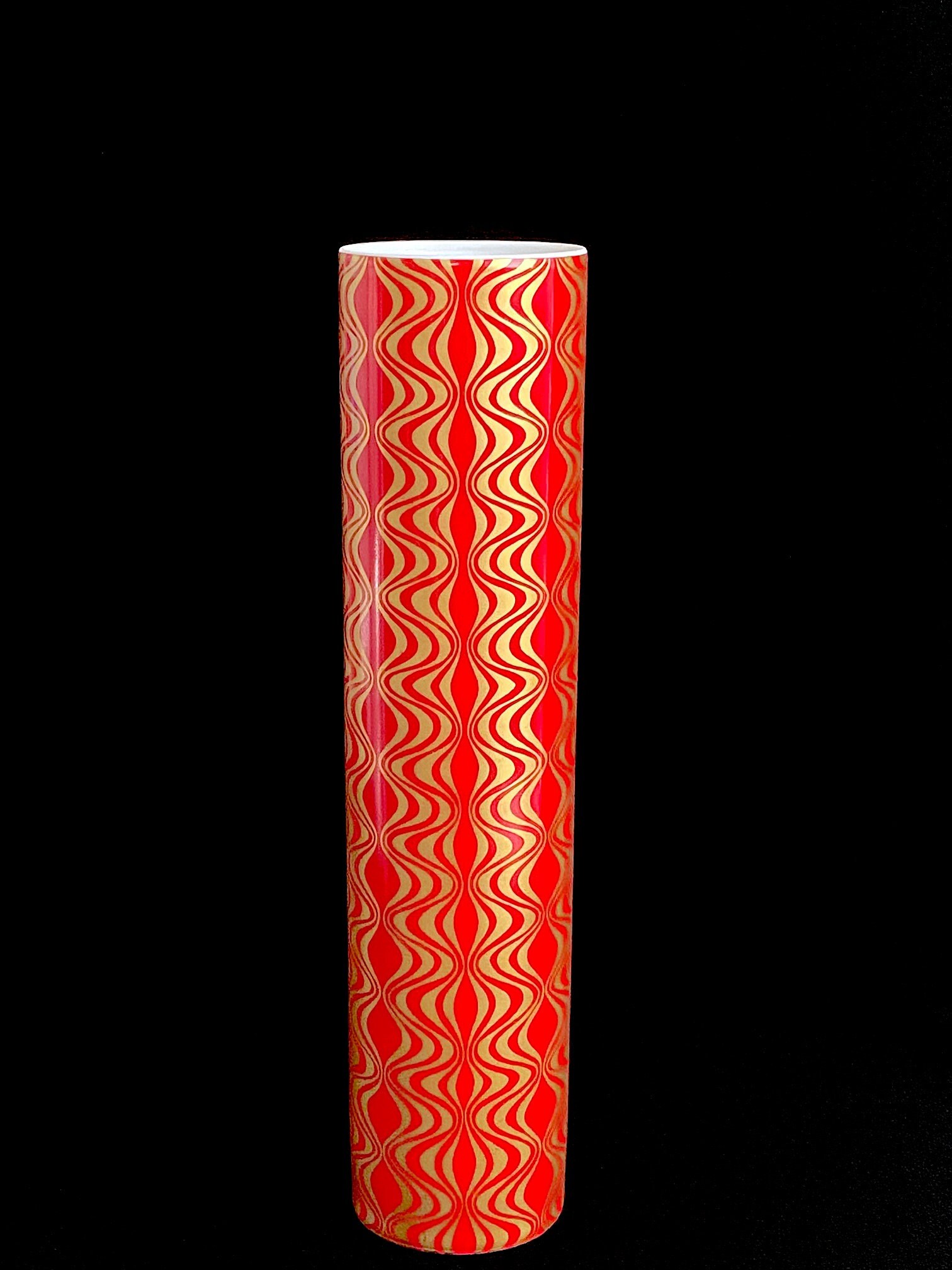 Vintage Mid Century Modern Rosenthal Studio Linie Porcelain Op Art Red ...