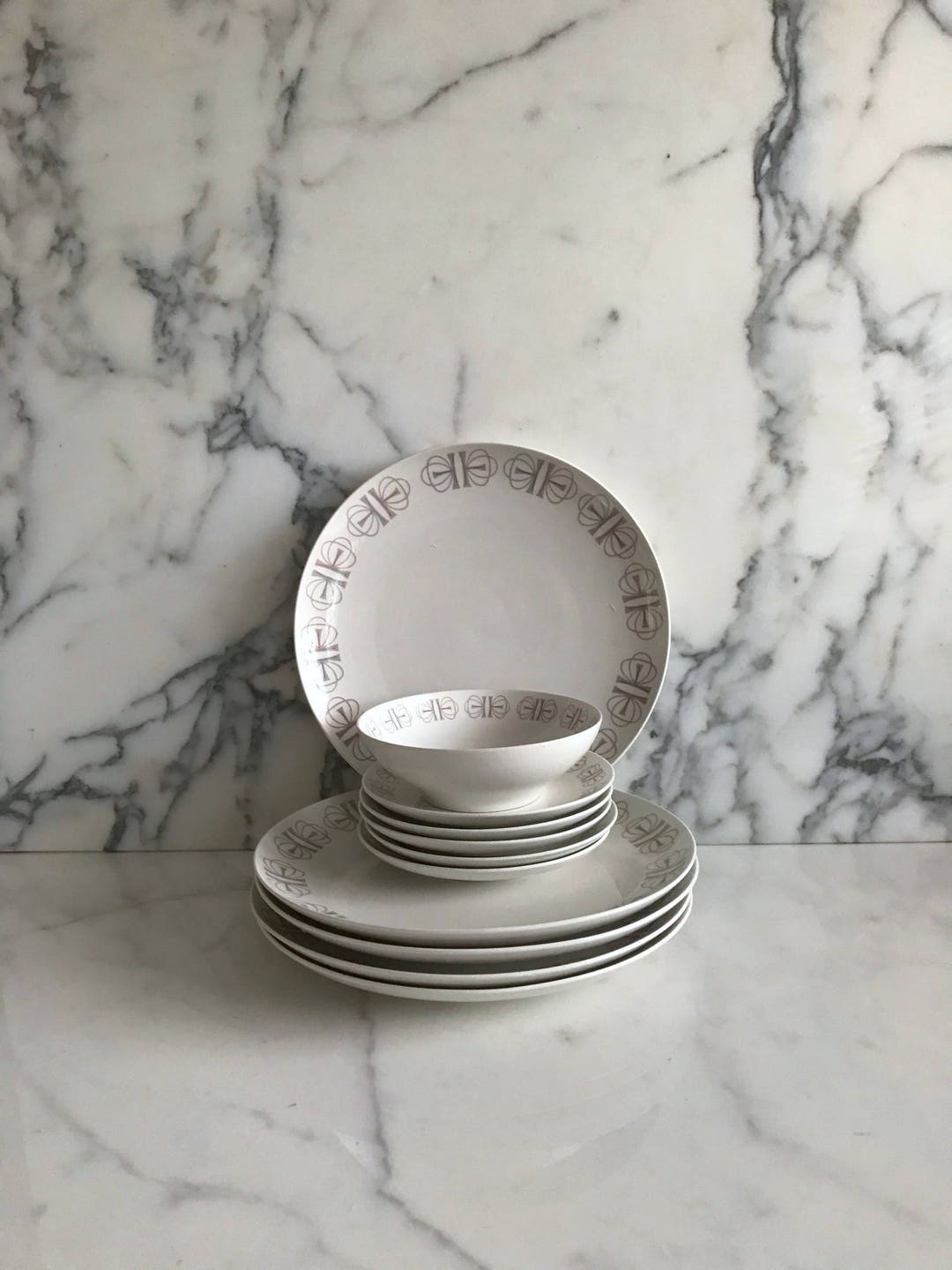 Vintage Lot of 11 Pieces Franciscan Whitestone Ware Dinnerware Set ...