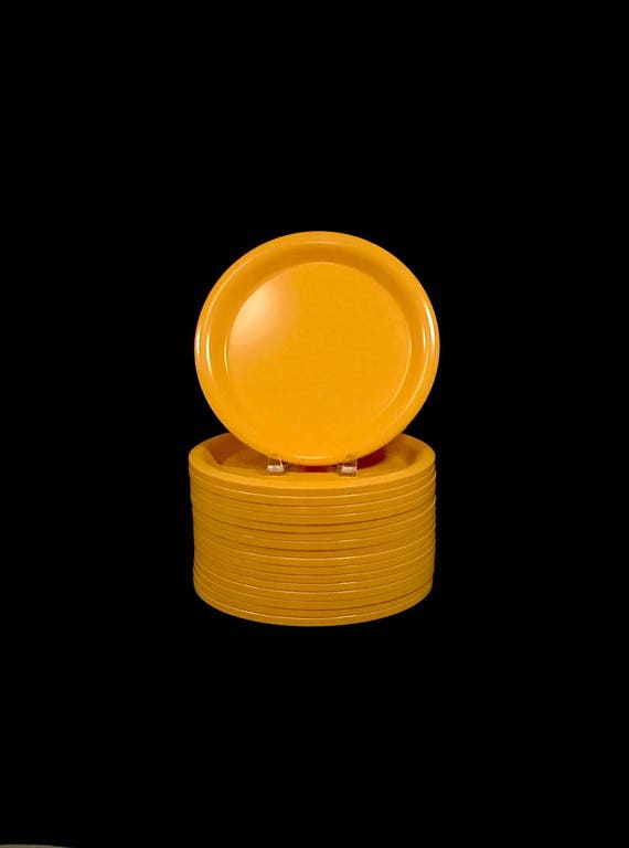 Dining & Serving Vintage 4 Dinner Plates Ingrid Chicago Retro Melamine ...