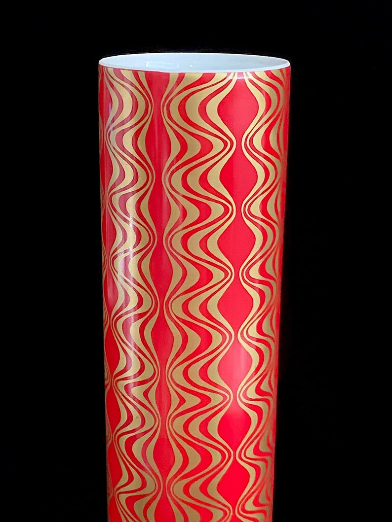 Vintage Mid Century Modern Rosenthal Studio Linie Porcelain Op Art Red ...
