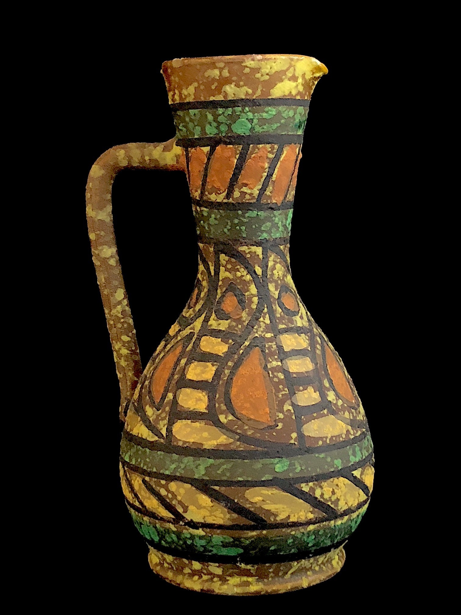 Vintage Mid Century Modern Art Pottery 10.75 Pitcher - Etsy