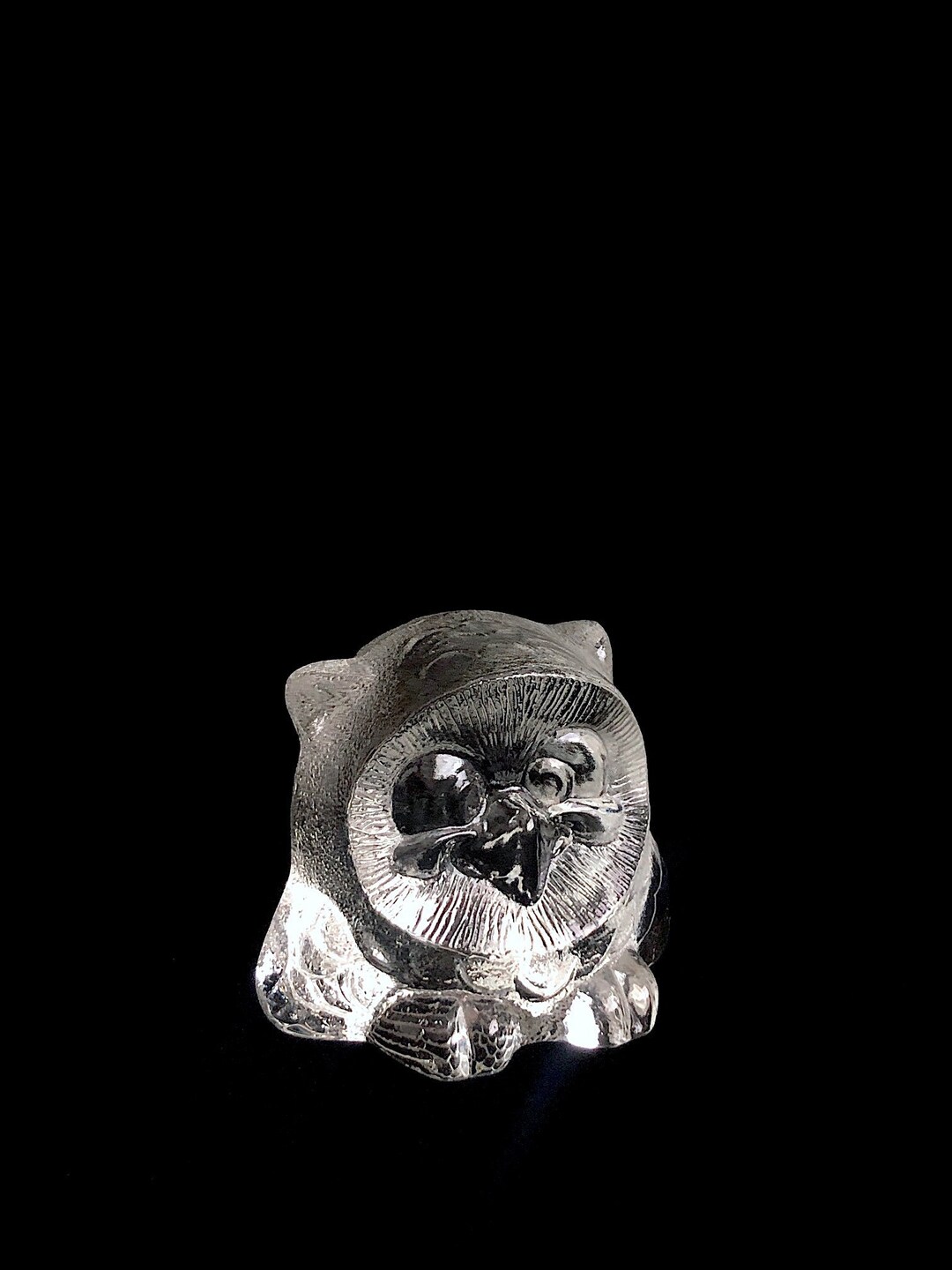 Vintage Mid Century Modern GOEBEL Glass OWL Figurine Paperweight German ...