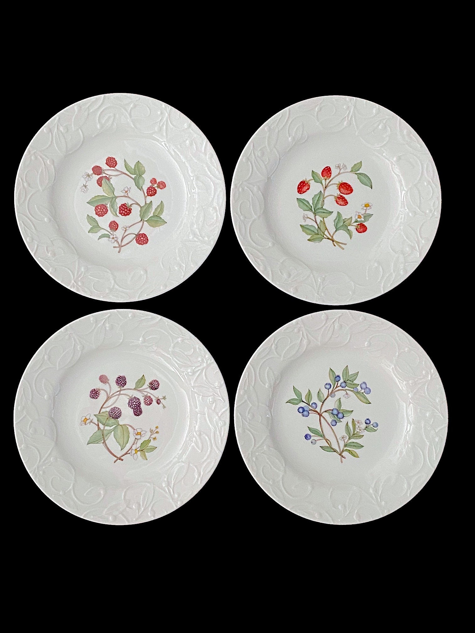 Vintage Set of 4 DANSK Floating Leaves Pattern 9 Dinner | Etsy