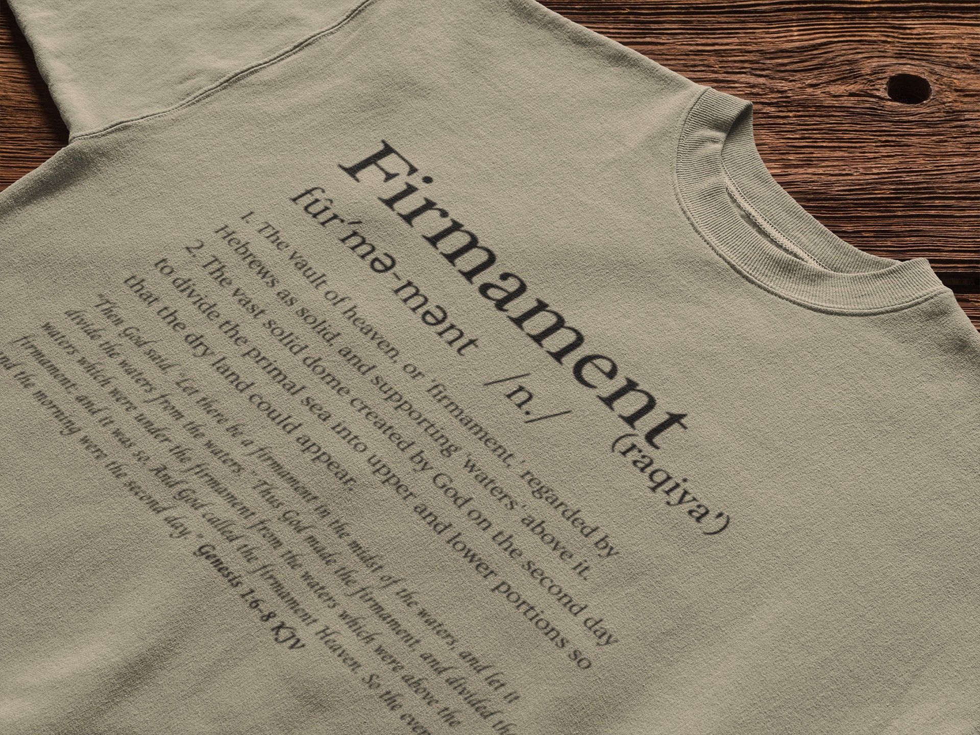 Firmament Definition Tshirt Unisex Flat Earth Biblical | Etsy