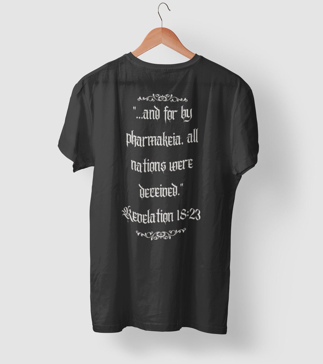 Pharmakeia T Shirt | Back/front Print Unisex | Christian Faith Apparel ...