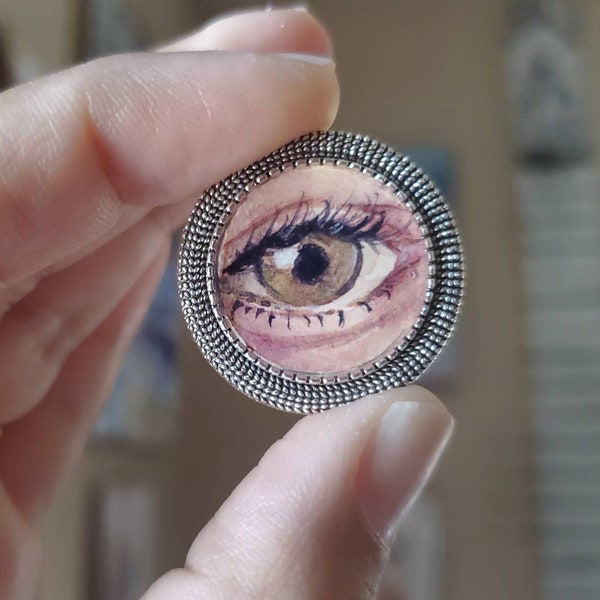 Hand Painted Brooch - Etsy