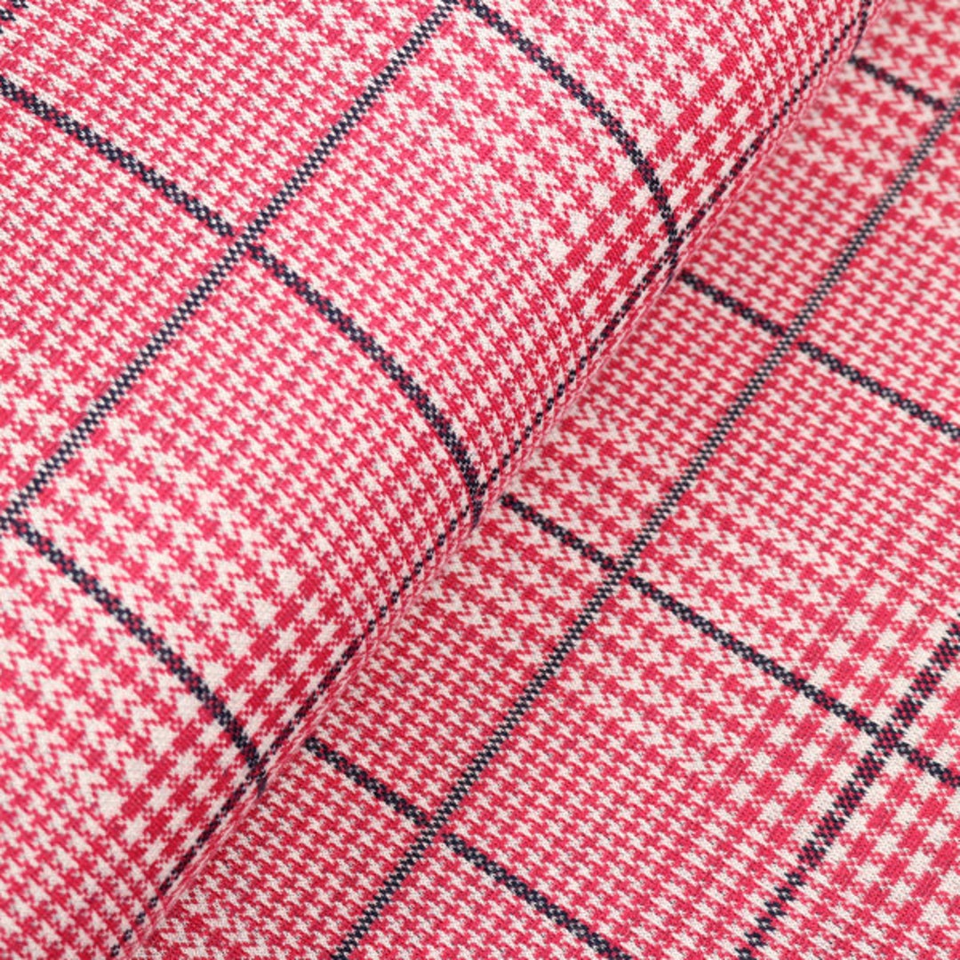 Jacquard Block Pepita Fabric With Fine Check in Red, Black and White - Etsy