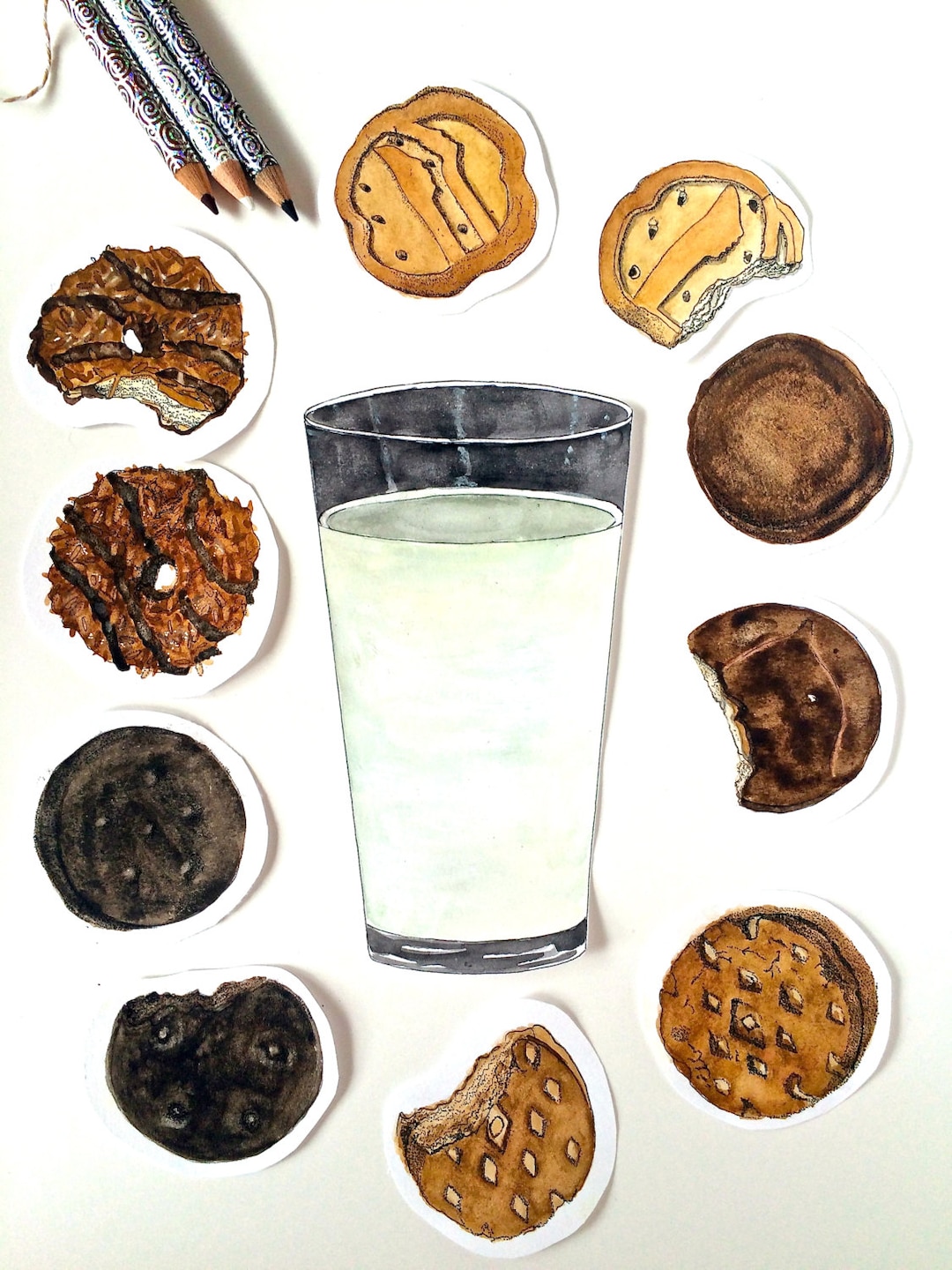 Milk and Cookies Printable Card Kit | Printable Milk and Cookies ...