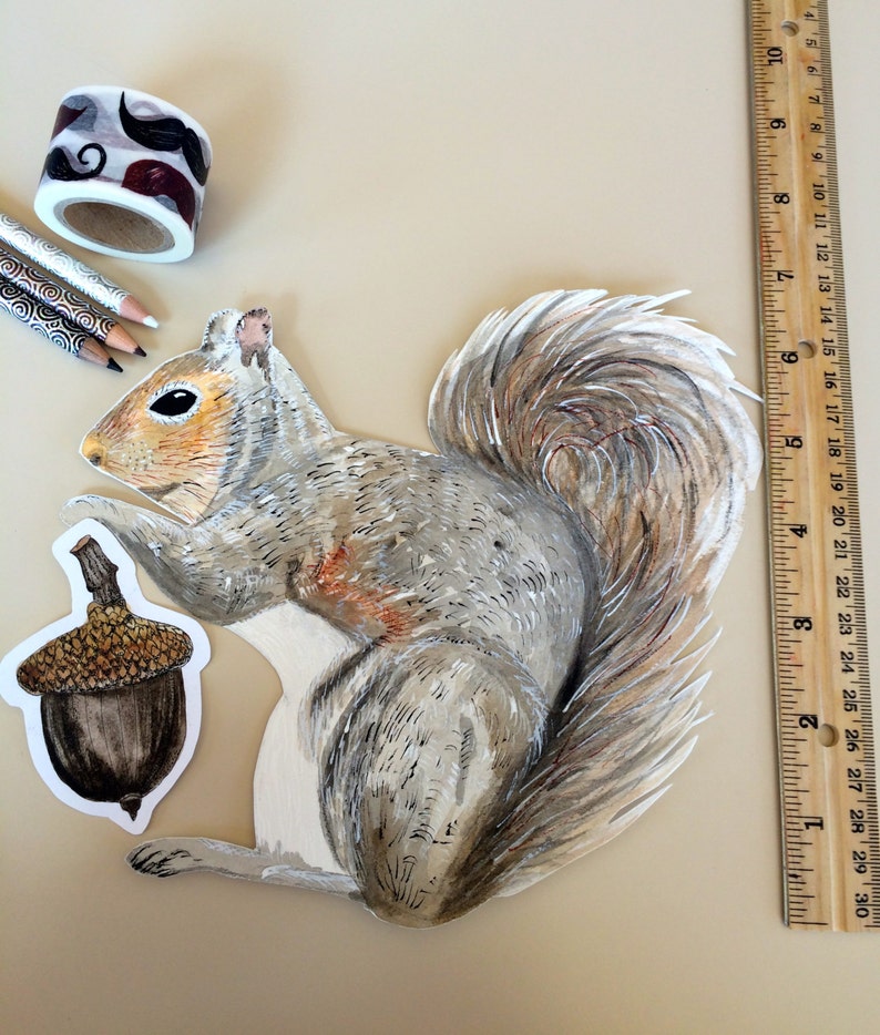 Squirrel Printable Card Kit | Printable Squirrel Watercolor Clipart for ...