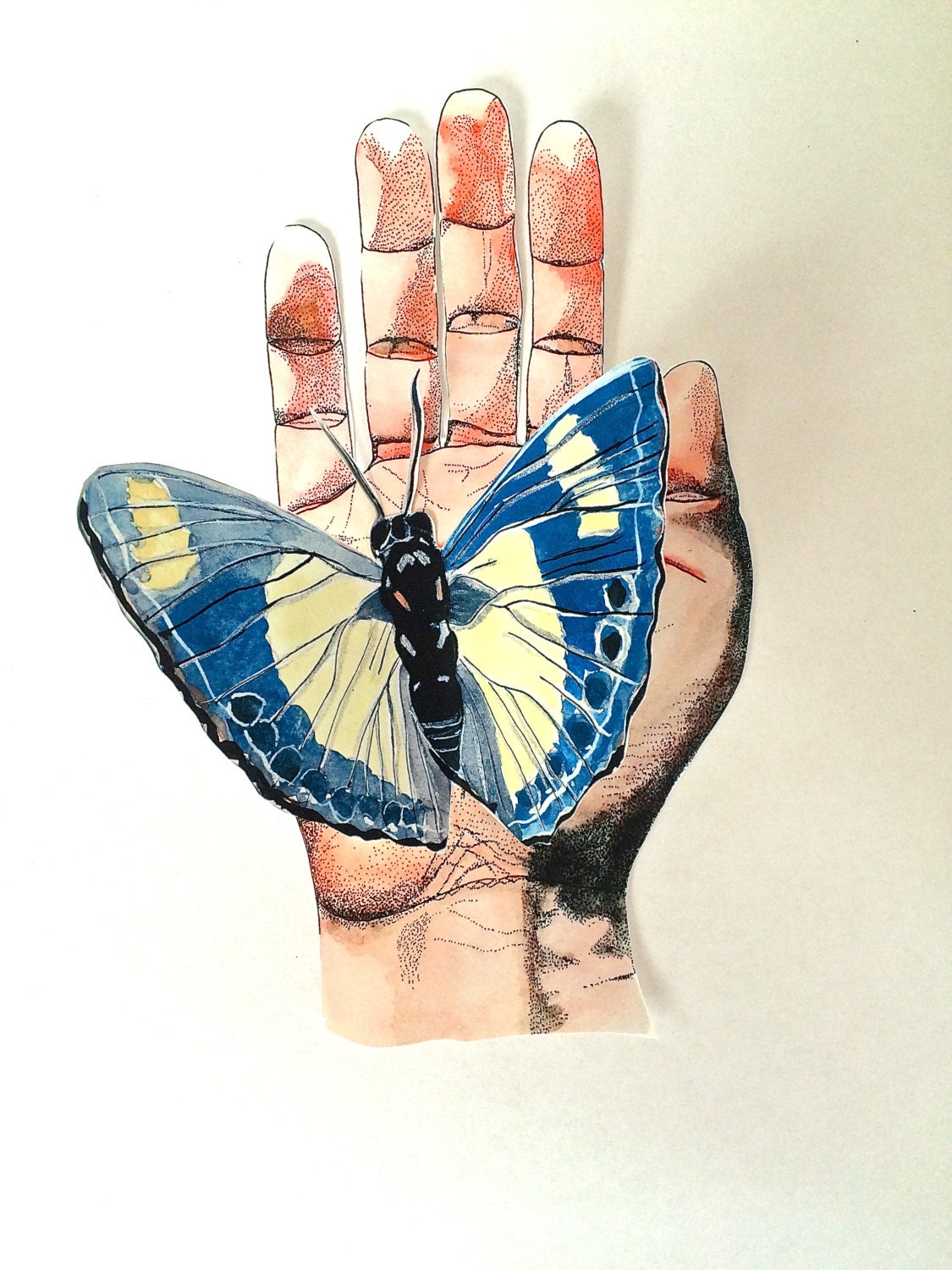 Hand Printable Card Kit | Printable Hand Watercolor Clipart for Art ...