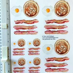 Printable Breakfast Card Kit | Printable Breakfast Watercolor Clipart ...