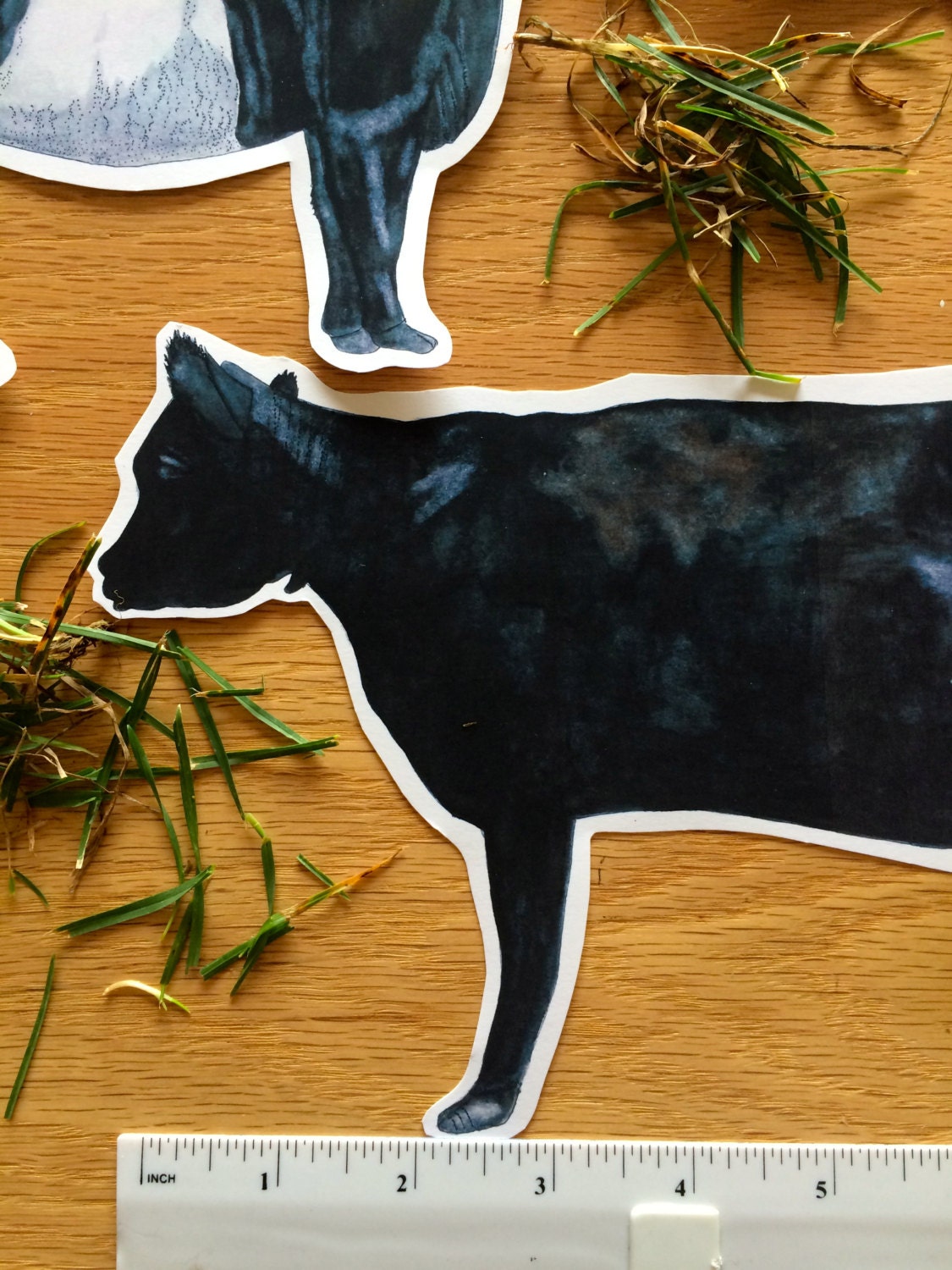 Cow Printable Card Kit Printable Cow Watercolor Clipart for Art ...