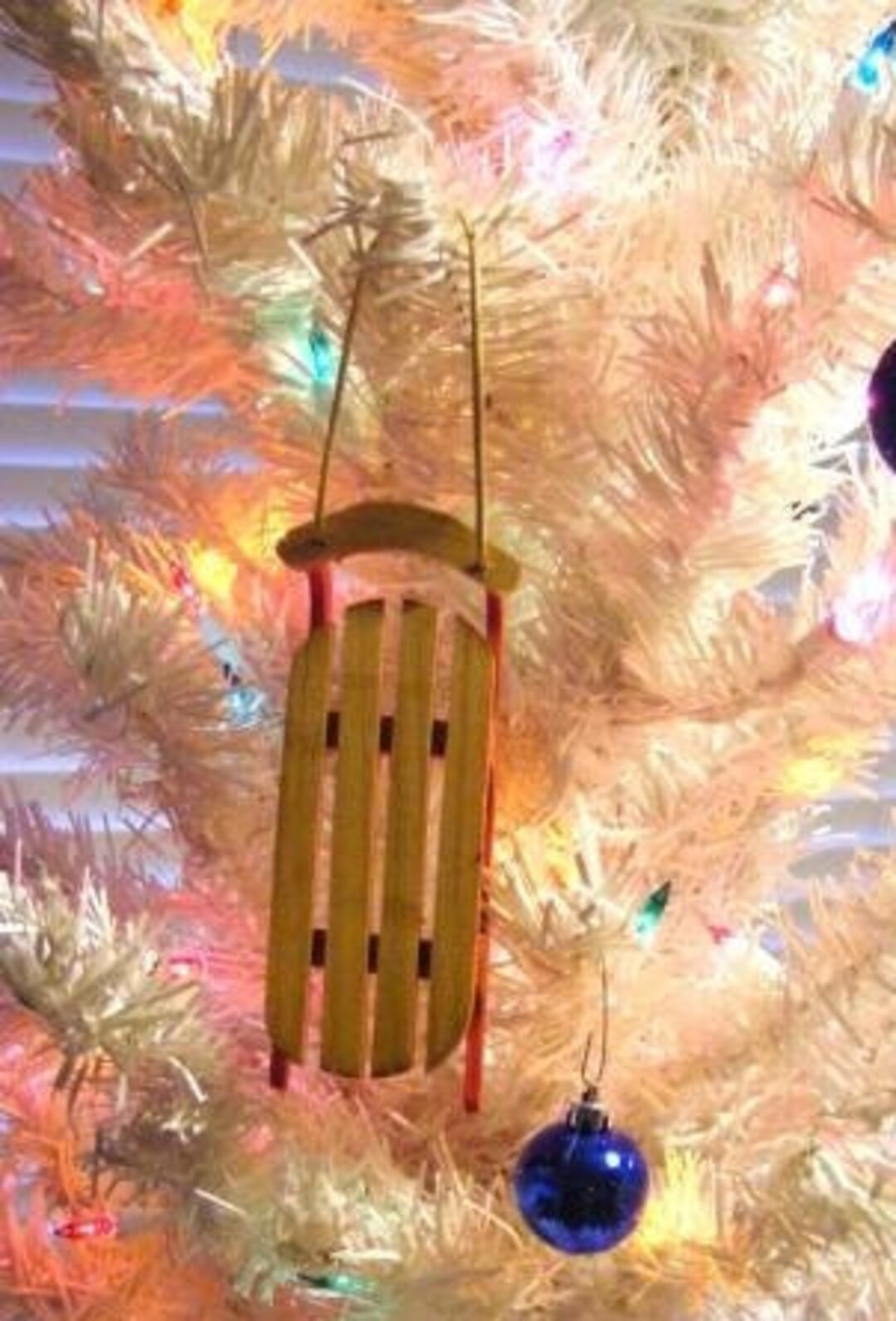 Sled Christmas Tree Ornament - Etsy