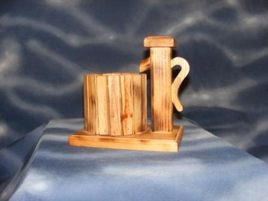 Rustic Pine Water Pump Planter - Etsy