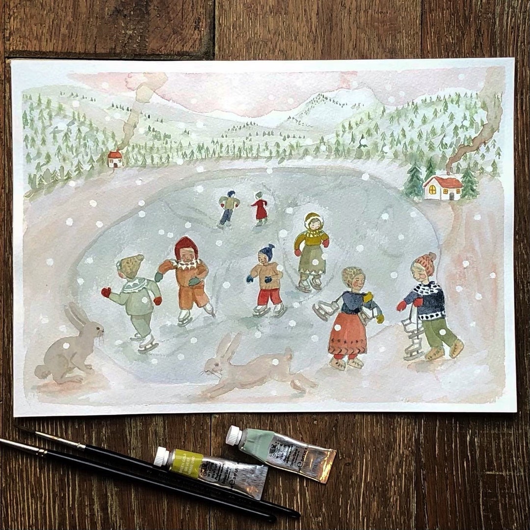 Snow Day A4 Print - Etsy
