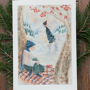 Winter Cards/christmas Cards – Handprinted Greeting Cards, Pack of 12 ...