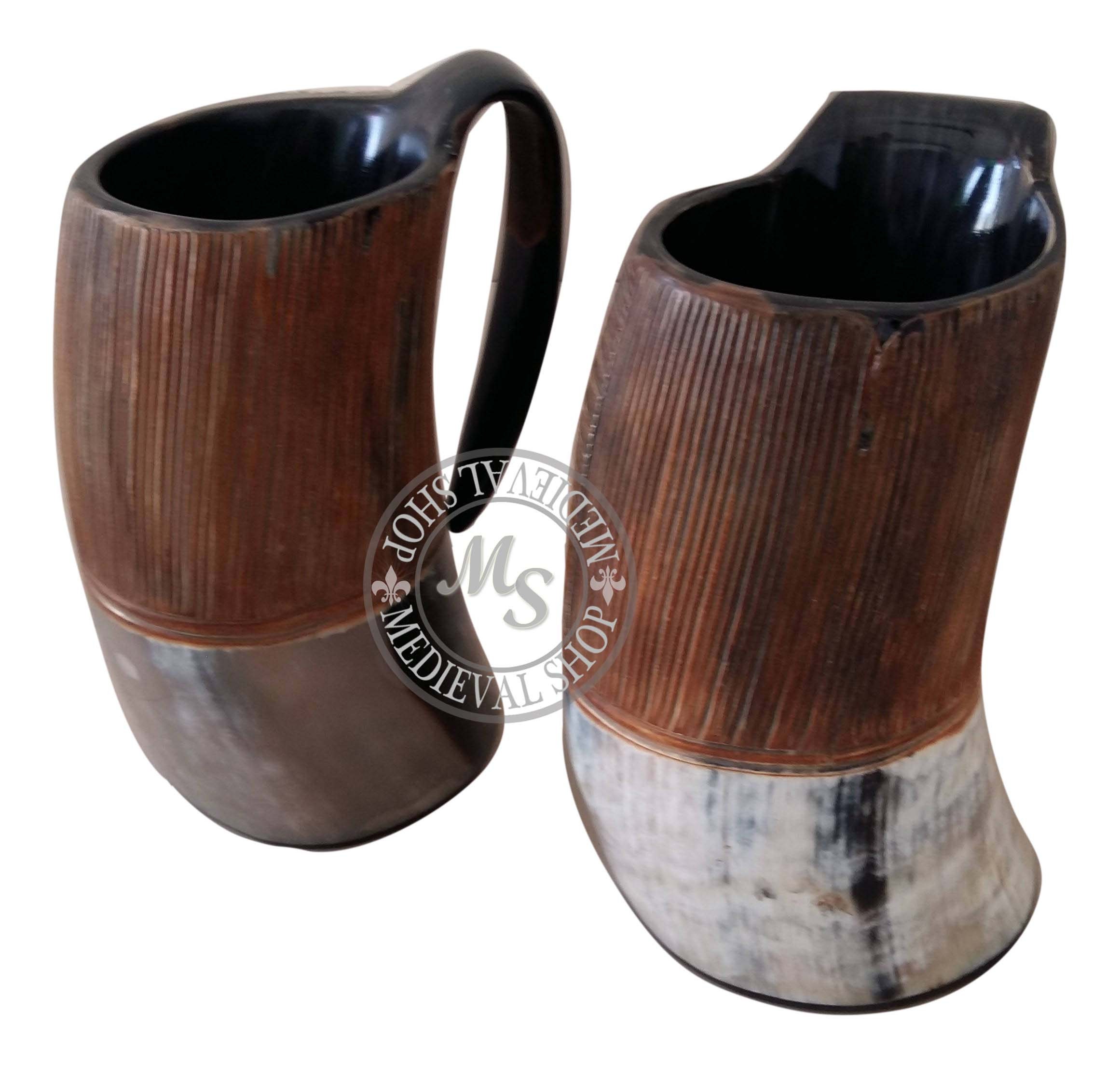 Big Unique finish viking drinking horn mug medieval | Etsy