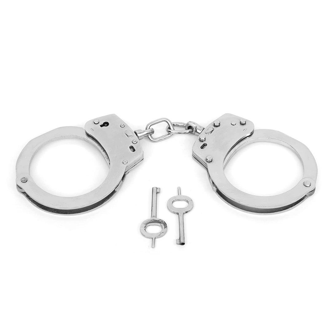 Medieval Edge Steel Handcuff Hathkadi 2 Keys for Police, Theatre, Role ...