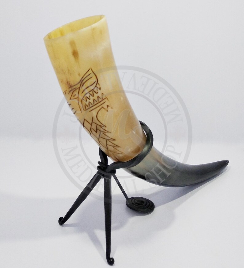 Viking Drinking Horn Natural Medieval Buffalo Ox Drinking Horn - Etsy