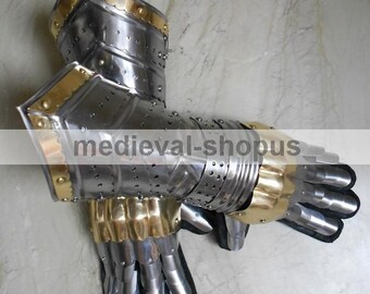 Knight Gothic Gauntlets Antique Armour Gauntlet Gloves Replica | Etsy