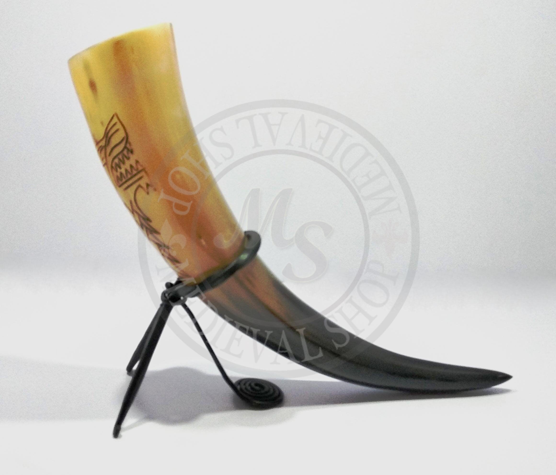 Viking Drinking Horn Natural Medieval Buffalo Ox Drinking Horn - Etsy