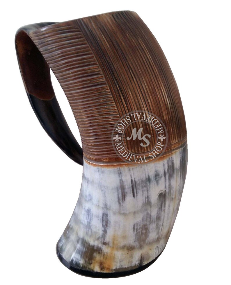 Big Unique Finish Viking Drinking Horn Mug Medieval | Etsy