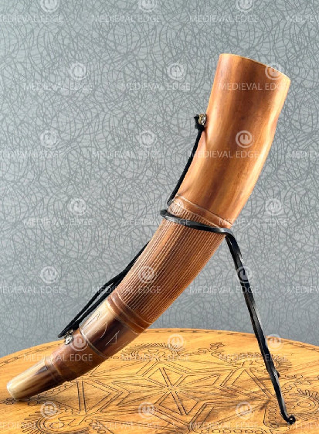 Viking Blowing Cow Horn Whistle Medieval Bull Sounding Horn Viking ...