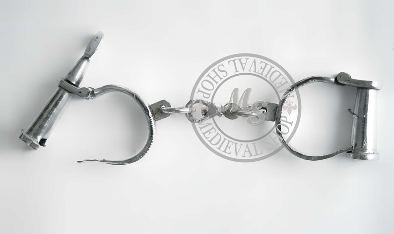 Iron Handcuff Antique Style Police Handcuffs Shackles-props | Etsy