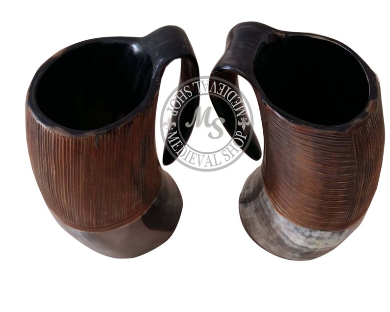 Big Unique Finish Viking Drinking Horn Mugs Medieval - Etsy