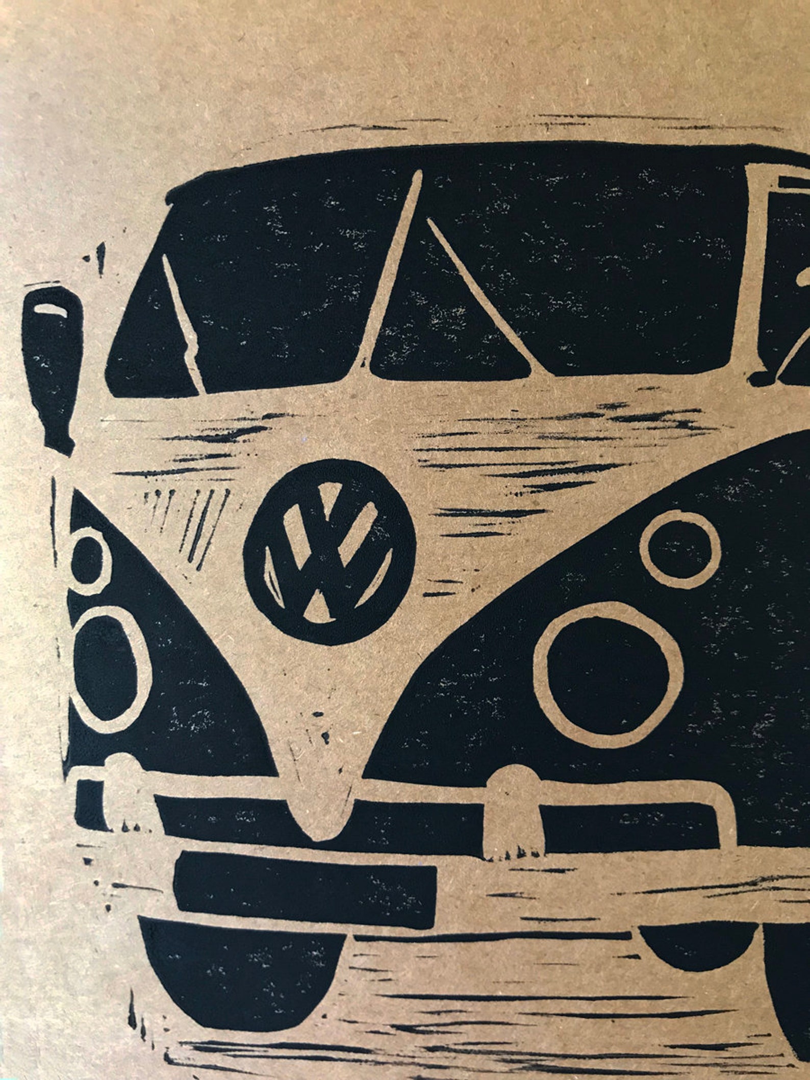 Classic VW Camper Van Car Greetings Card - Etsy