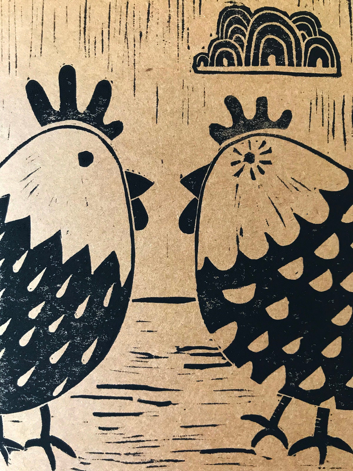 2 Happy Chickens Greetings Card for Easter Birthdays or Other - Etsy