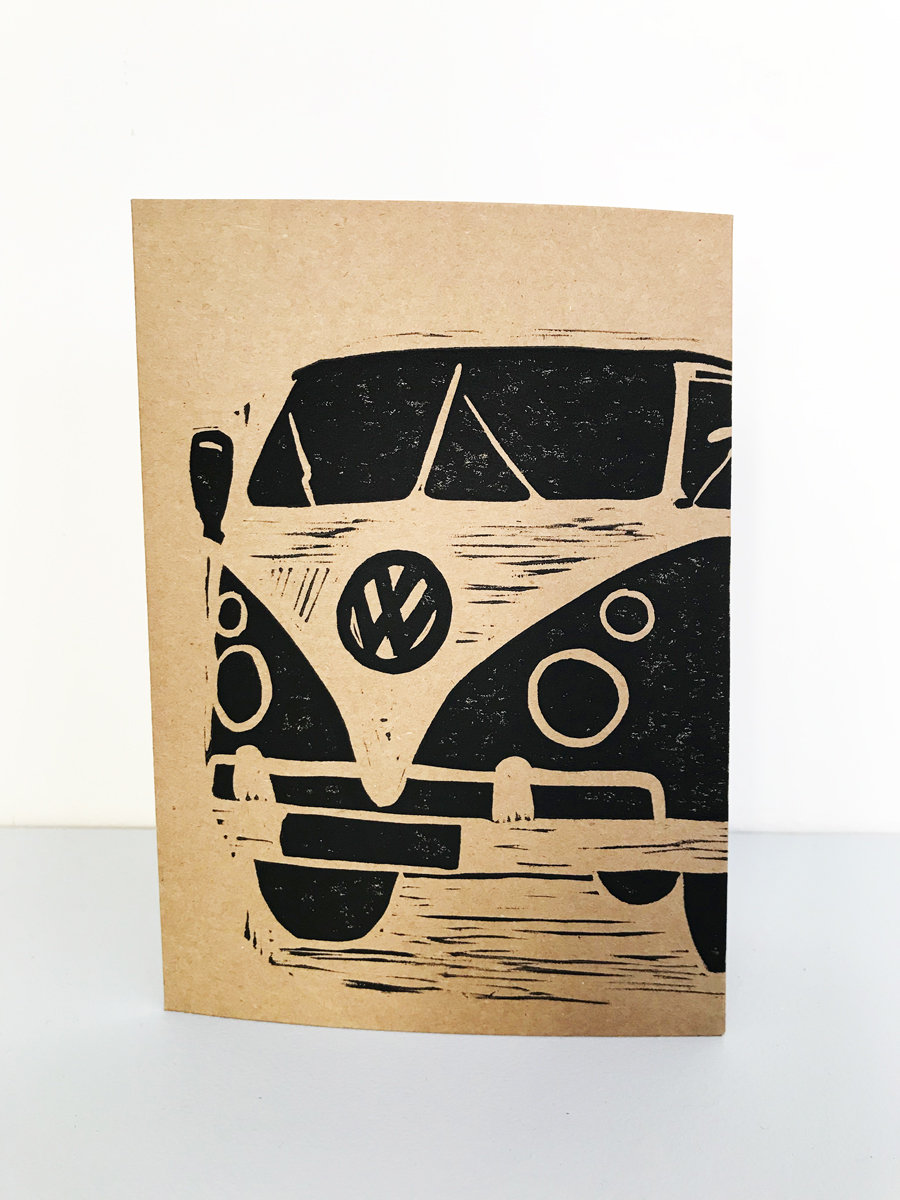 Classic VW Camper Van Car Greetings Card - Etsy