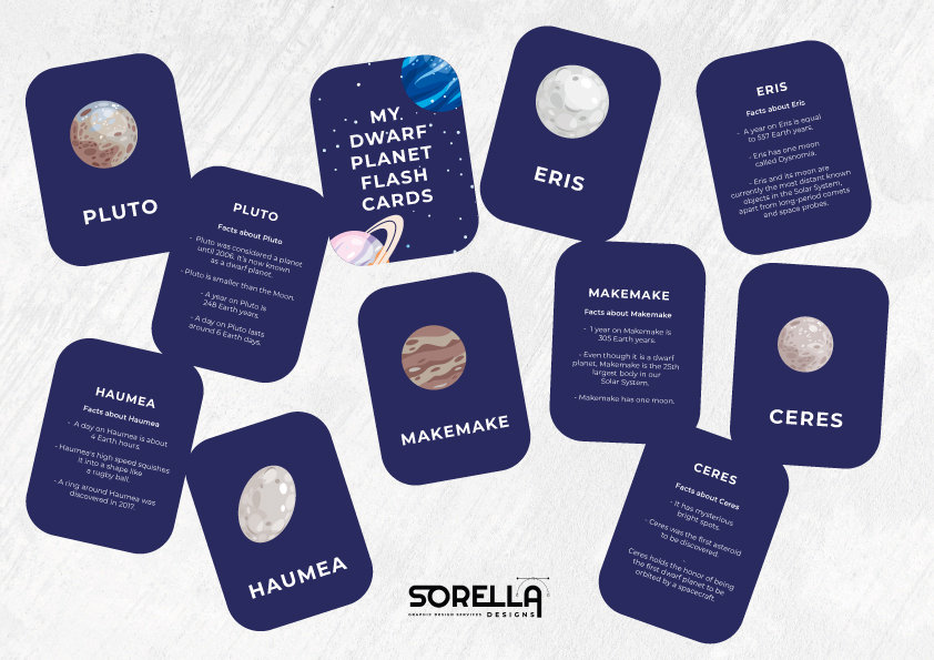 Space Dwarf Planet Flash / Fact Cards Educational Tool - Science - Home ...