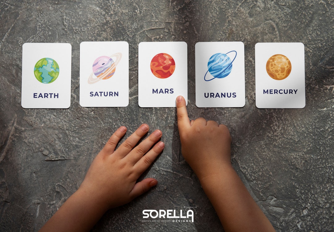 Space Planet Printable Flash Cards / Fact Cards for Kids - Educational ...