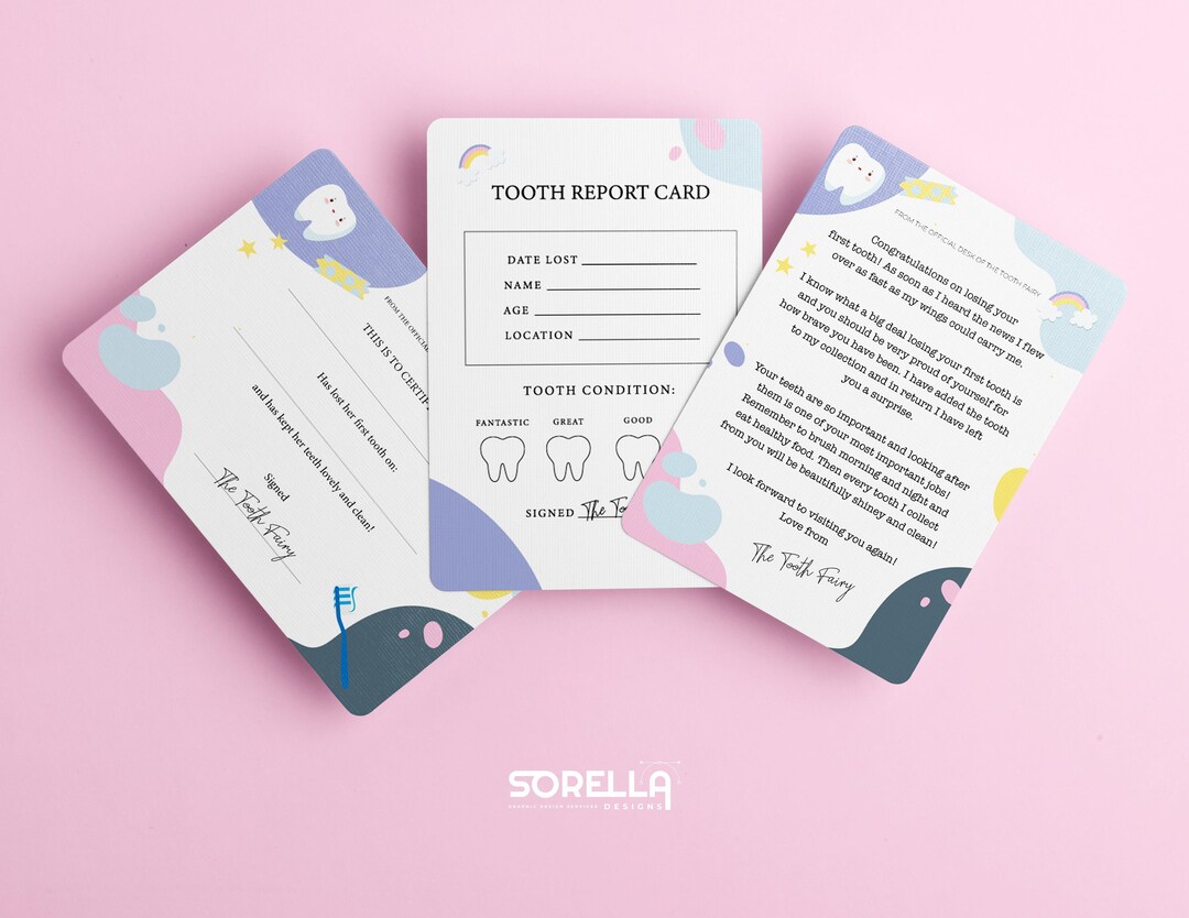 Tooth Fairy Letter and Report Card - Kids Magical - Instant Digital ...