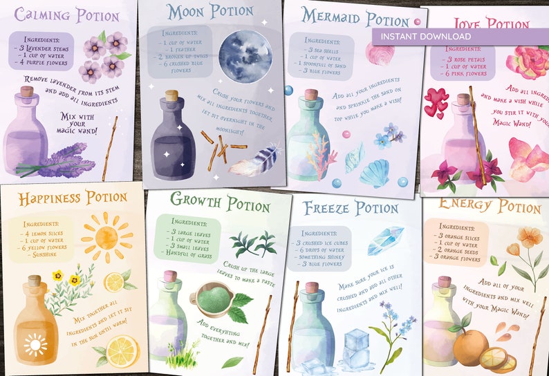 Mud Kitchen Potion Recipe Cards & Posters - Forest School Resources - Etsy