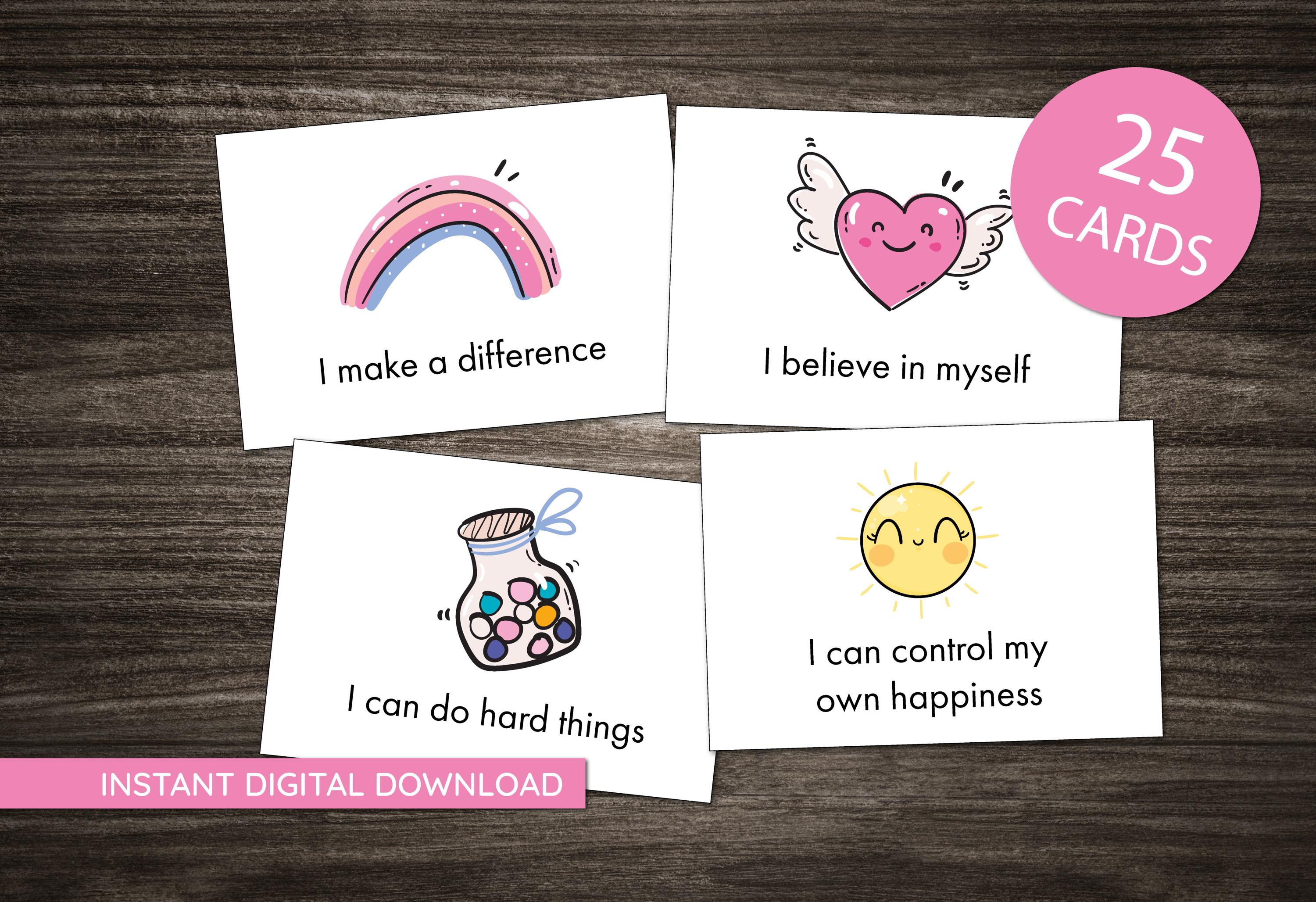 24 Confidence Affirmation Cards - Mindfulness Positive Cards Flash ...