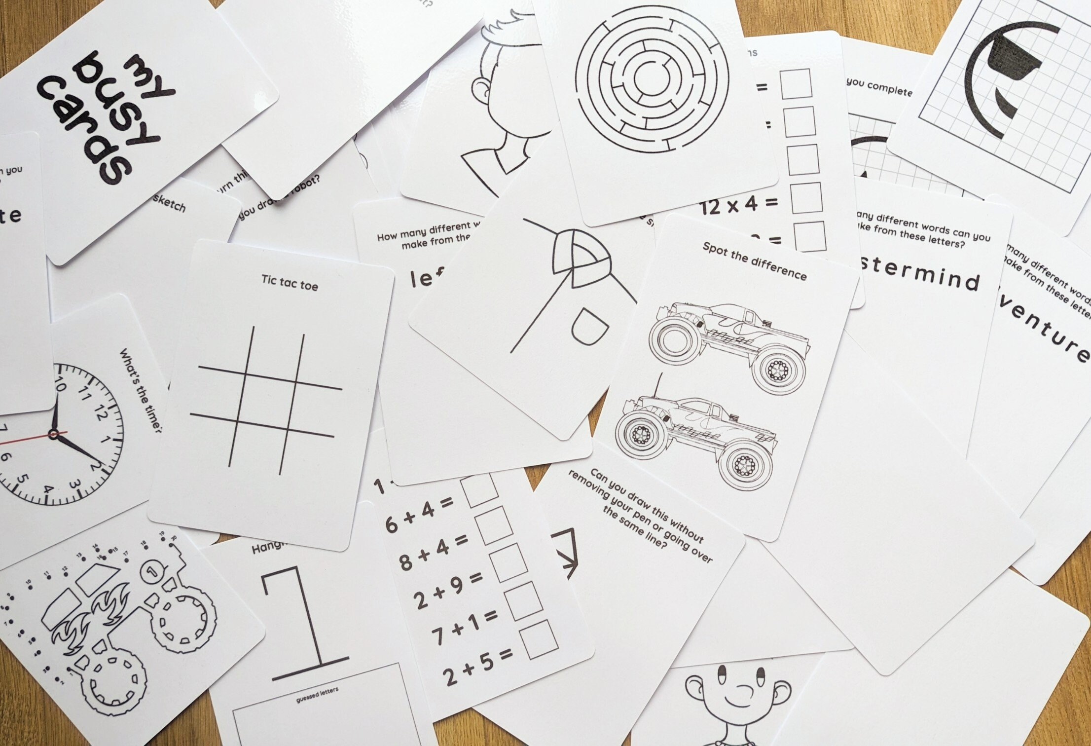 Kids 40 Busy Printable Cards Activities - Instant Digital Download - Etsy