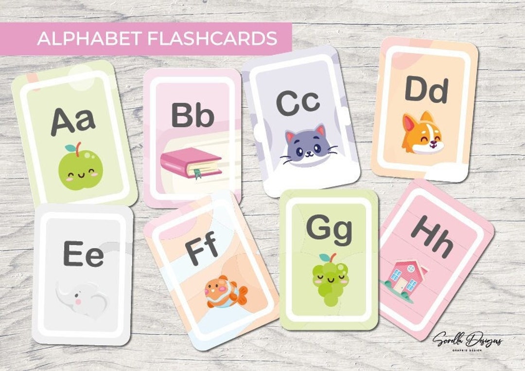 Flashcards A-Z Alphabet Printables - Etsy Australia