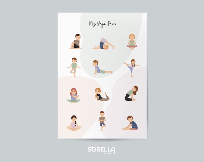 Kids Yoga Poses Printable Poster: Calm Corner Decor (PDF) - Etsy