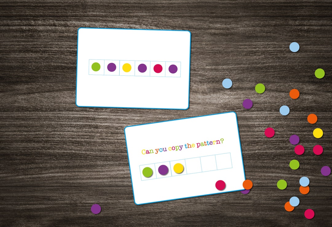 Pattern Sequencing Learning Activity Copy Cards - Educational Tool ...