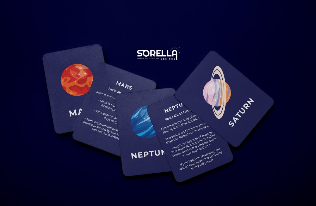 Planet Flash Cards: Educational Outer Space Facts (digital Download) - Etsy
