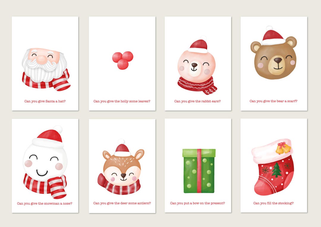 Christmas Play Doh Dough Mats Cards - Hands on Fine Motor Skills ...