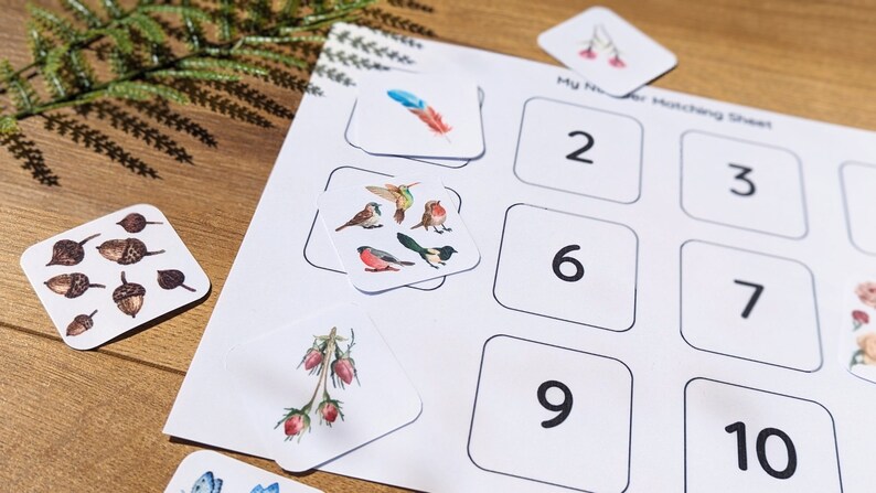 Nature Counting Activity Sheet: Forest School Learning Game (instant ...