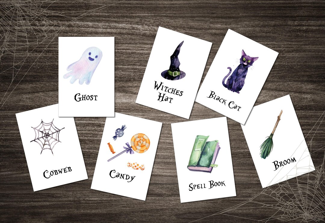 Halloween Flash Cards – Spooky Kids Learning Game (digital) - Etsy