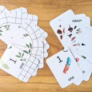 1-10 Nature Counting Activity Flash Cards & Poster - Educational Tool ...