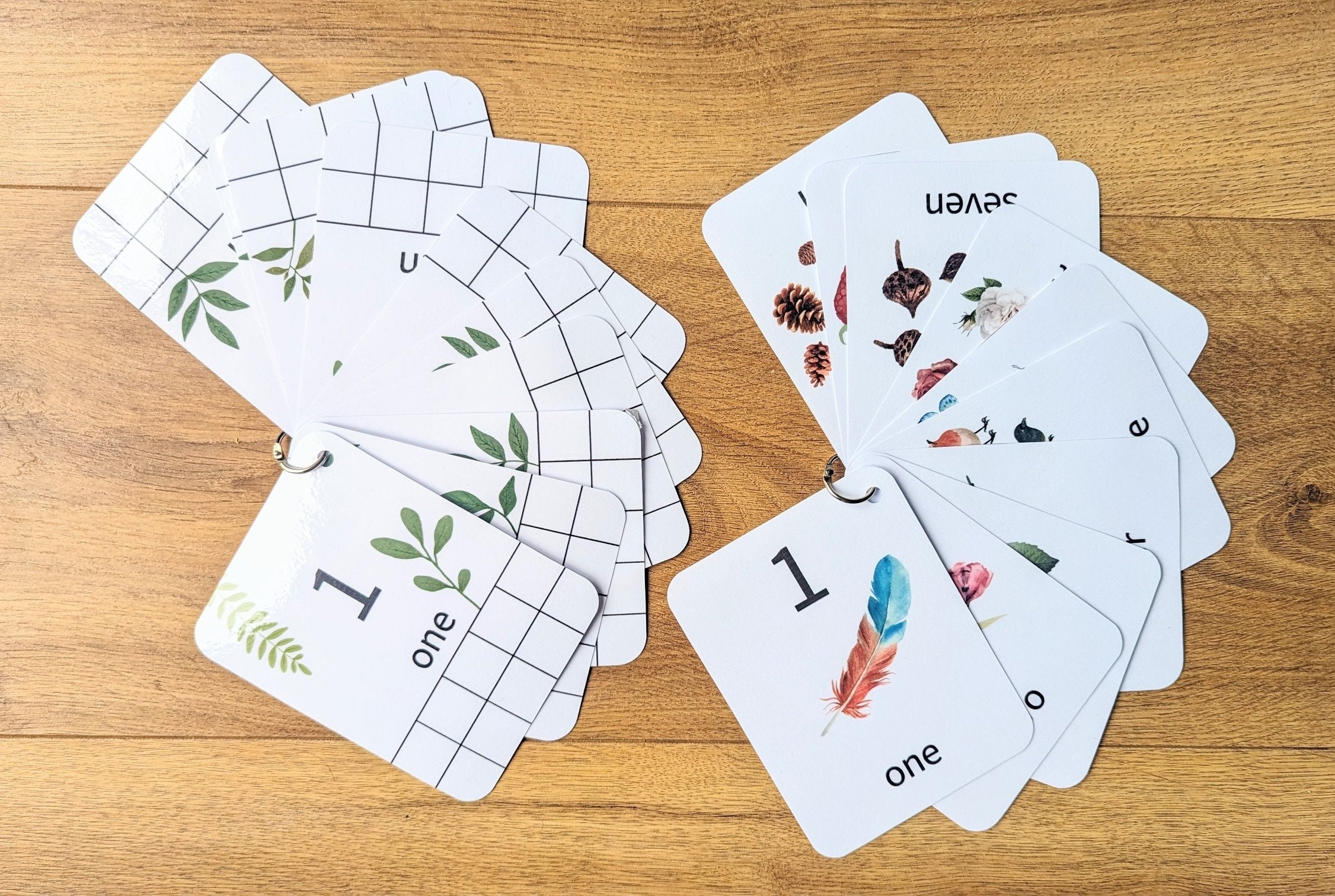 1-10 Nature Counting Activity Flash Cards & Poster - Educational Tool ...