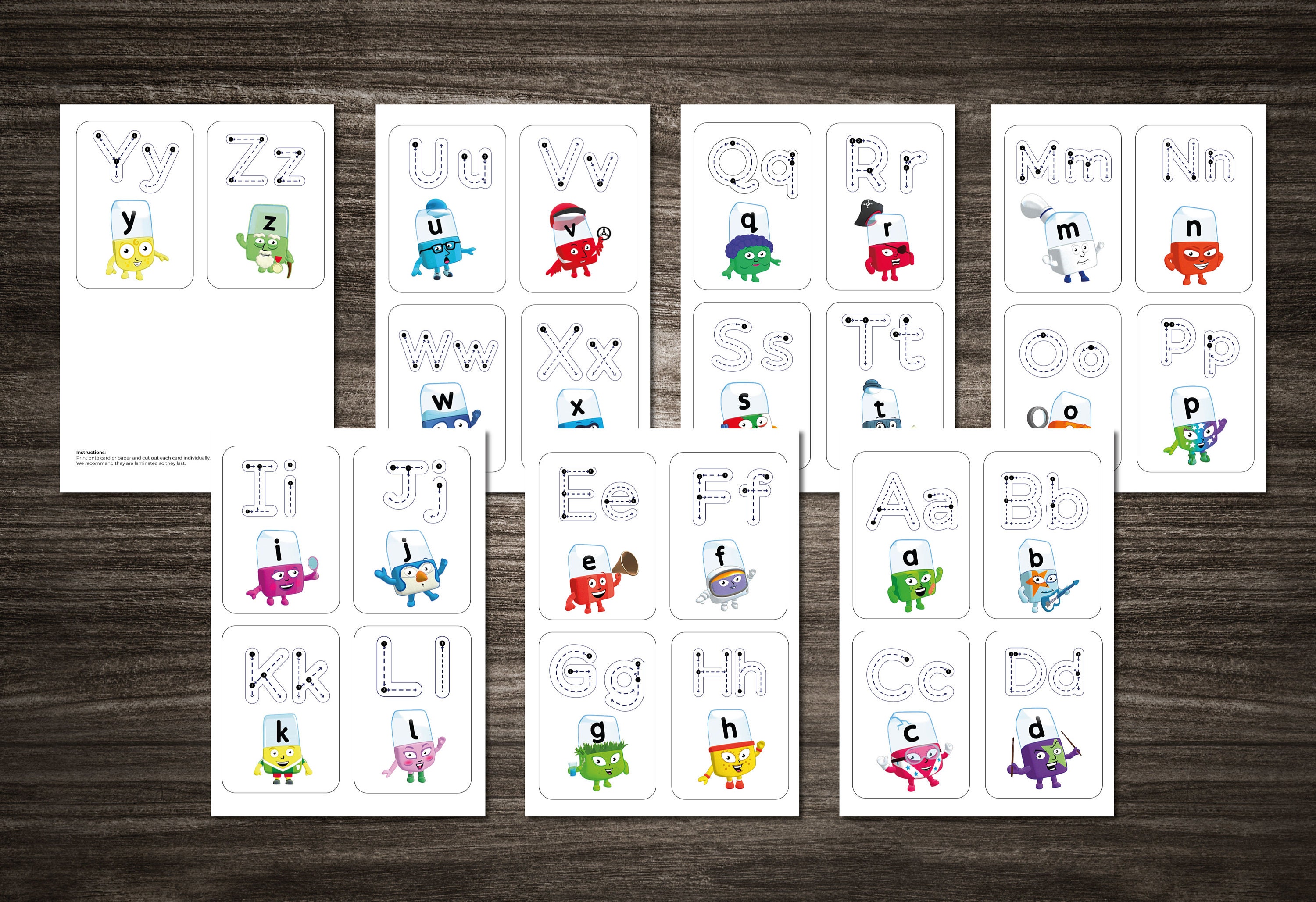 Alphablocks Tracing Alphabet Flash Learning Cards Educational Tool ...