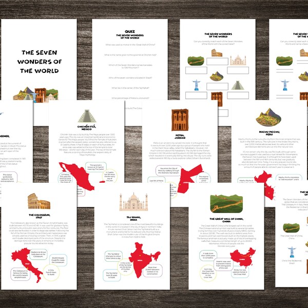 Wonders of the World - Etsy