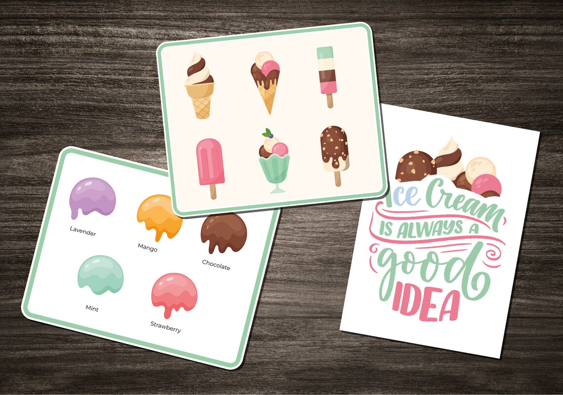 Ice Cream Shop Role Play Parlour - Digital Download - Kindergarten EYFS ...
